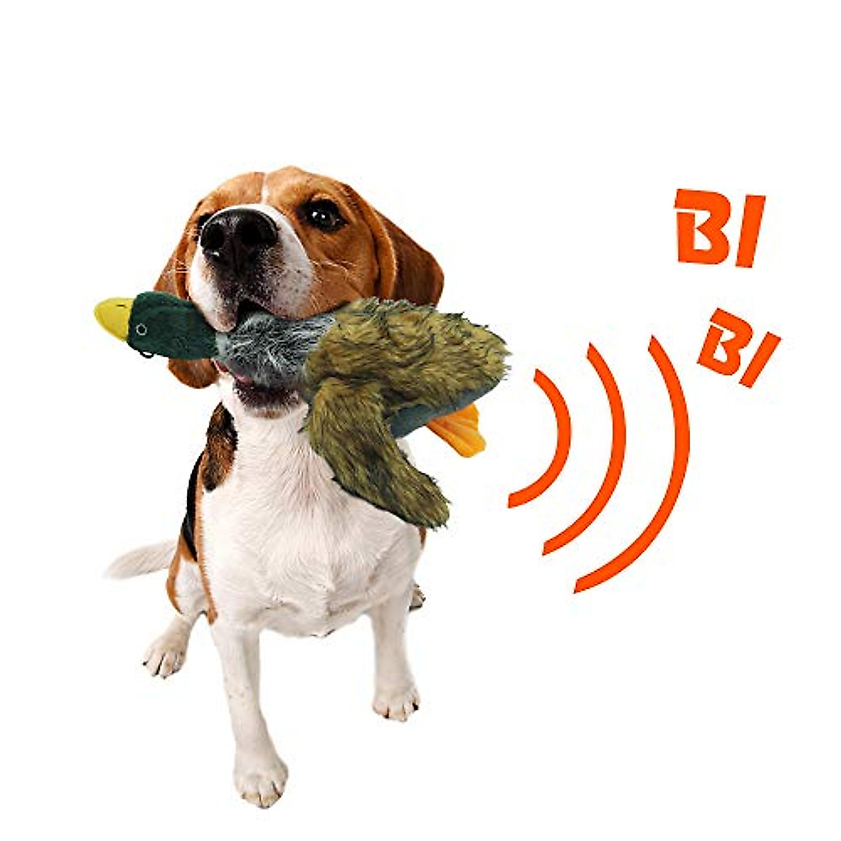 SUNKYPUP Plush Mallard Duck Dog Toy, Squeaky Dog Toy, Plush Dog Chew Toy for Small Medium Dogs, 8-Inch