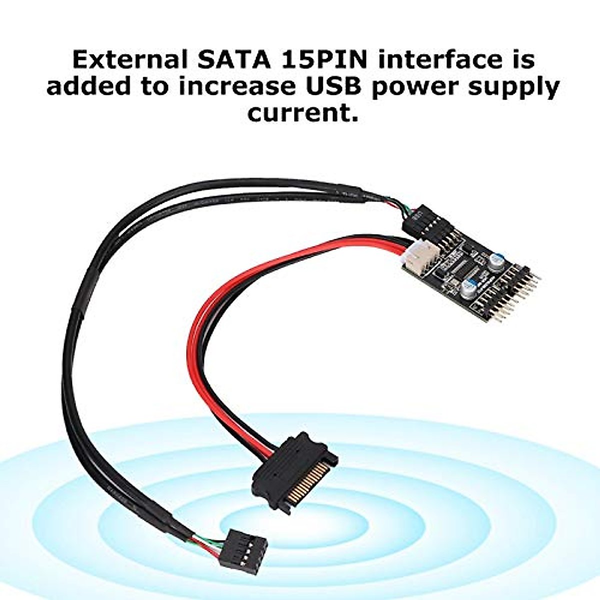 USB 2.0 9pin USB hub 2 Port with SATA Power Cable Extension hub USB 2.0 hub for Computer for Desktop for PC