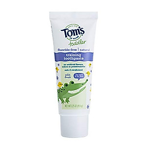 Tom's of Maine Fluoride-Free Toddler Training Toothpaste, Mild Fruit, 1.75 oz.