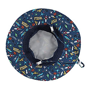 Home Prefer Kids Safari Hat Wide Brim Boys Sun Protection Hat UPF50+ Fishing Hat Toddler Bucket Hat Bus 4-8 Years