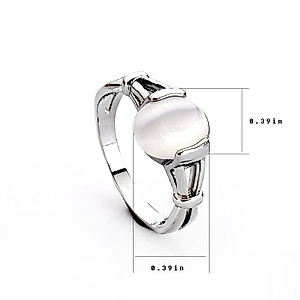 LUREME® Fashion Alloy Twilight Saga Bella Natural Cateye Stone Women's Ring-M (04001479-1)