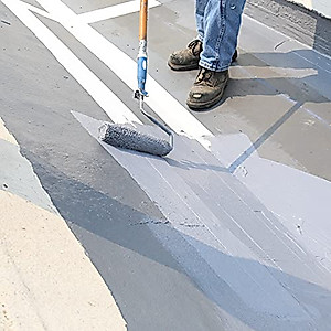 Ames Research Laboratories SEB5 AMES Elasto-Barrier Adhesive Base Coat-5 Gallon, Gray Primer Perfect for RV, Wood, Roofs and More-Expands and Contracts 1200% -Made in The USA, Grey Liquid Rubber