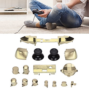 Full Game Controller Plating Button Set, Game Handle Accessories Compatible Beautiful Appearance for Series X(#3)