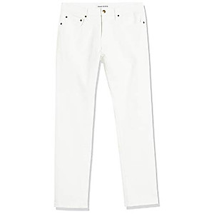 Amazon Essentials Men's Athletic-Fit Stretch Jeans - Bright White, 42W x 28L