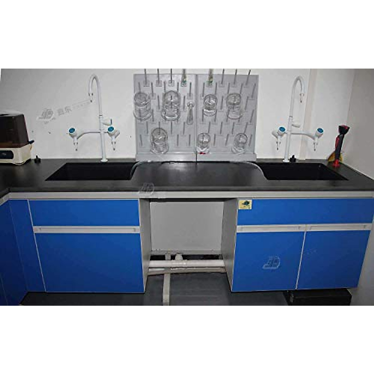 YTFLOT Lab Supply Drying Rack Pegboard Bench-top Wall-Mount Laboratory Glassware 52 Detachable Pegs Lab Drying Draining Rack Cleaning Equipment (Grey)