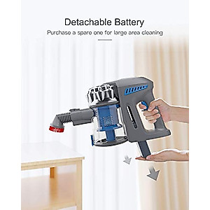 PUWEIKE Stick Vacuum Cleaner Cordless 23000pa Strong Suction Vacuum Cleaner with Bed Brush, Air Purification Pet Vacuum, Lightweight Handheld Vaccum for Car, Pet Hair, Carpet, Hard Floor