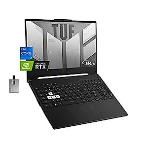 ASUS TUF Dash 15.6" 144Hz Gaming Laptop, Intel 12th Core i7-12650H, 32GB DDR5 RAM, 2TB PCIe SSD, NVIDIA GeForce RTX 3070 Graphics 8GB, Backlit Keyboard, Windows 11, Black, 32GB SnowBell USB Card