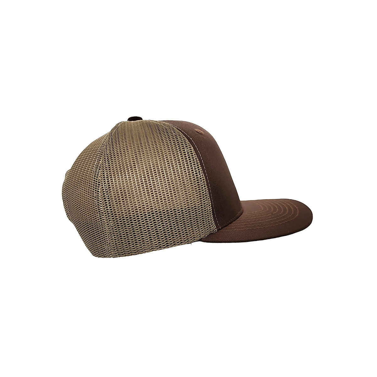 PNW Apparel Smokey The Bear Keep it Green Snapback Trucker Hat with Smokey The Bear Woven Patch (Brown/Tan)