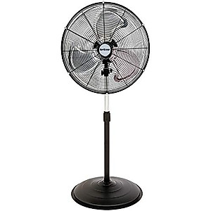 Hurricane Stand Fan - 20 Inch, Pro Series, High Velocity, Heavy Duty Metal For Industrial, Commercial, Residential, & Greenhouse Use - ETL Listed, Black