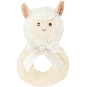 Bearington Baby Lil’ Alma, 5.5 Inch Plush Llama Stuffed Animal Soft Rattle