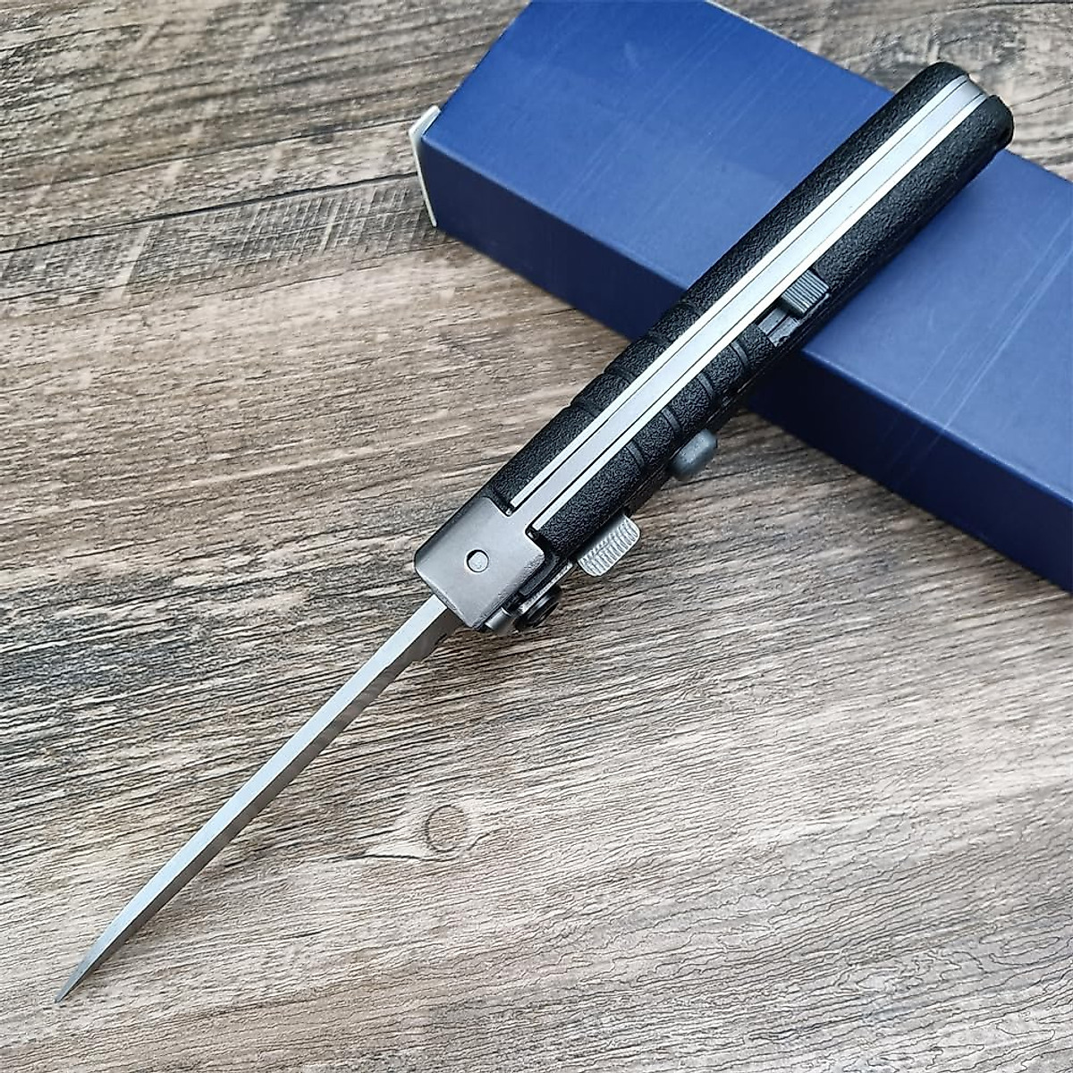 7.7" Assisted Open Folding Pocket Knife,Button Lock EDC Utility Knife for Camping, Hunting, Hiking, Fishing, Indoor and Outdoor Activities Gifts