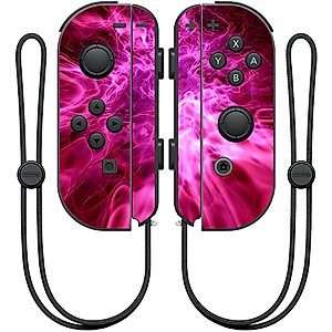 MightySkins Skin Compatible with Nintendo Joy-Con Controller wrap Cover Sticker Skins Red Mystic Flames