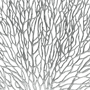 Home Details 4 Pack Coral Metallic Placemats | Detail Décor | Perfect Tablescape | Great for Dining Room | Kitchen Table | Island Counter | Coffee Table | Coral Design | Sliver