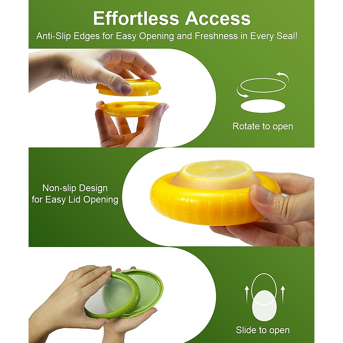 TRIBENDER Silicone Fruit and Vegetable Storage Containers 4 PCS Avocado Saver for Fridge Anti-Oxidation Onion Box Reusable Lemons Holder With Lid Stretch Tomato Keep Fresh (Green)