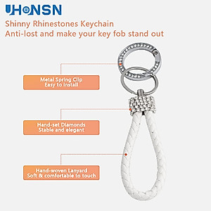 UHONSN Key Fob Cover for Honda Accessories Accord Civic Car Keychain Case Smart Remote Keys Protector Pilot Odyssey 2017-2021 Keycover White