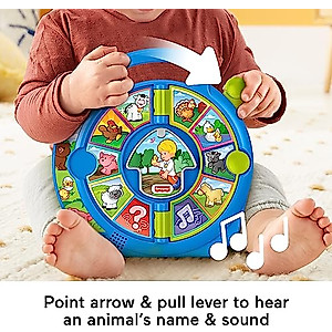 Fisher-Price Little People Toddler Learning Toy World of Animals See ‘N Say with Music and Sounds for Ages 18+ Months