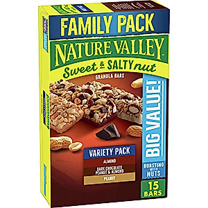 Nature Valley Granola Bars, Sweet and Salty Nut, Variety Pack, 15 ct