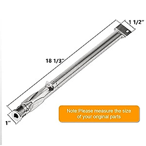 Uniflasy Grill Replacement Parts Kit for Smoke Hollow 6500 6800 PS9500 PS9900 SH5000 SH9916 16 1/2 Inch Porcelain Steel Heat Plate Shield Stainless Steel Pipe Burners 3 Packs