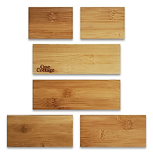 4" Bamboo Drawer Divider Add-On Connection Pieces for One Cottage Drawer Divider Sets (4") Set of Two