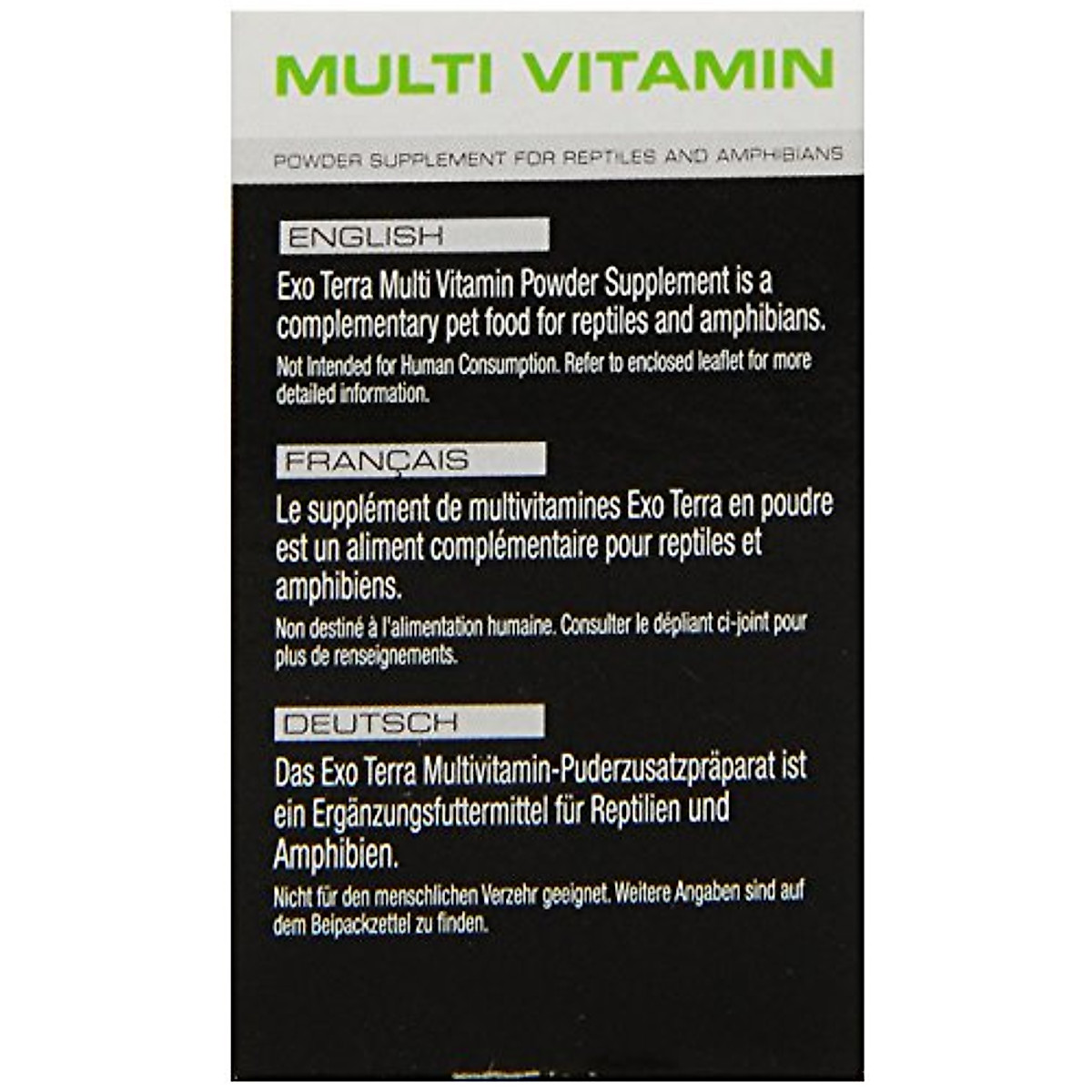 Exo Terra Multi Vitamin Powder Supplement for Reptiles and Amphibians, 1.1 Oz., PT 1860