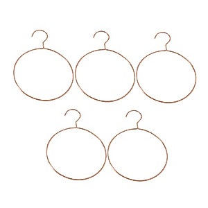 HANABASS 5pcs Pant Hooks for Closet Leash Holder Scarf Holder Round Belt Hanger Metal Towels Rings Tie Ring Hanger Underwear Rack Cool Clothes Hanger Scarf Rack Clothes Hanging Racks Bra