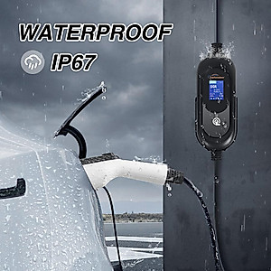 TopAutoGear Electric Vehicle Charger 50 Amp,Level 2 Portable EV Charging Station with 25 FT Cord Super Fast Car Charging Station, NEMA14-50, Compatible Indoor/Outdoor EVSE SAE J1772