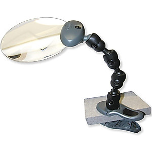 Carson Optical LED Attach-A-Mag Clip on Tabletop 2X Magnifier (AM-20)