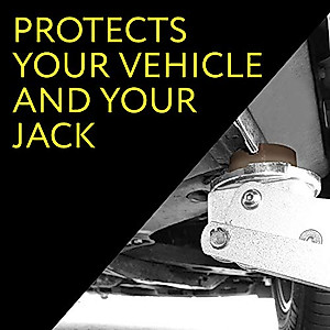 2-Pack of Rubber Jack Pads (Slotted Pucks) - Universal, Standard-Size Adapter - Frame Rail Protector Puck/Pad Keeps Pinch Weld, Paint and Metal Safe - by Mission Automotive