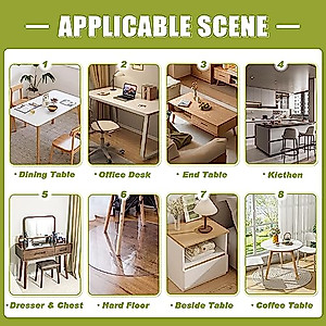 OstepDecor Clear Round Table Cover Protector, 1.5mm Thick 42 Inch Round Table Protector, Plastic Waterproof Dining Table Cover, Vinyl Circle Table Pad for Kitchen Dining Table Dining Room Table