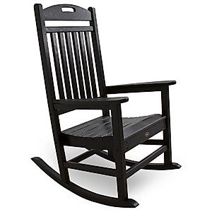 Trex Outdoor Furniture by Polywood TXR100CB Yacht Club Rocking Chair Rocker, Charcoal Black