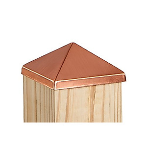4x4 Post Point Cap - Solid Copper (3-1/2" x 3-1/2")