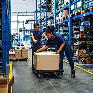 Platform Truck Cart, Foldable Push Cart Dolly w/Five 360° Swivel 6'' Wheels, 1600LBS Capacity Heavy Duty Moving Platform Trucks Hand Cart for Groceries, Garage, Warehouse (43" L x25 W)