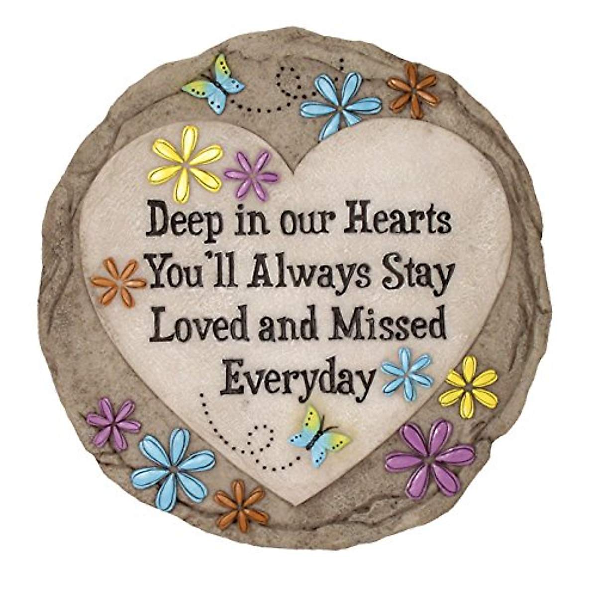 Spoontiques - Garden Décor - If Love Could Have Saved You Stepping Stone - Decorative Stone for Garden