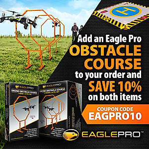 Eagle Pro Remote Control Helicopter Landing Pad - Complete Edition - Flashing LED Lights Installed - Suitable for RC Helicopters, Quadcopters, Drones, Syma Helicopters