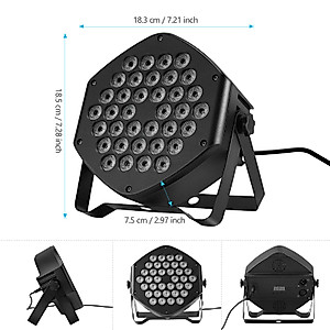 Litake 36 LED Stage Lights,Sound Activated DJ Par Stage Uplights Packages,RGB DJ Party Lights Remote & DMX Controlled, DJ Uplighting for Events Festival Party Church Concert,2 Packs
