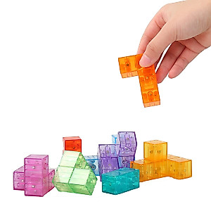Magnetic Building Blocks 3D Magic Puzzle Cube, with 100 Challenge Cards, STEM Learning Education Toy Train Spatial Imagination for Kid Aged 6 and Above