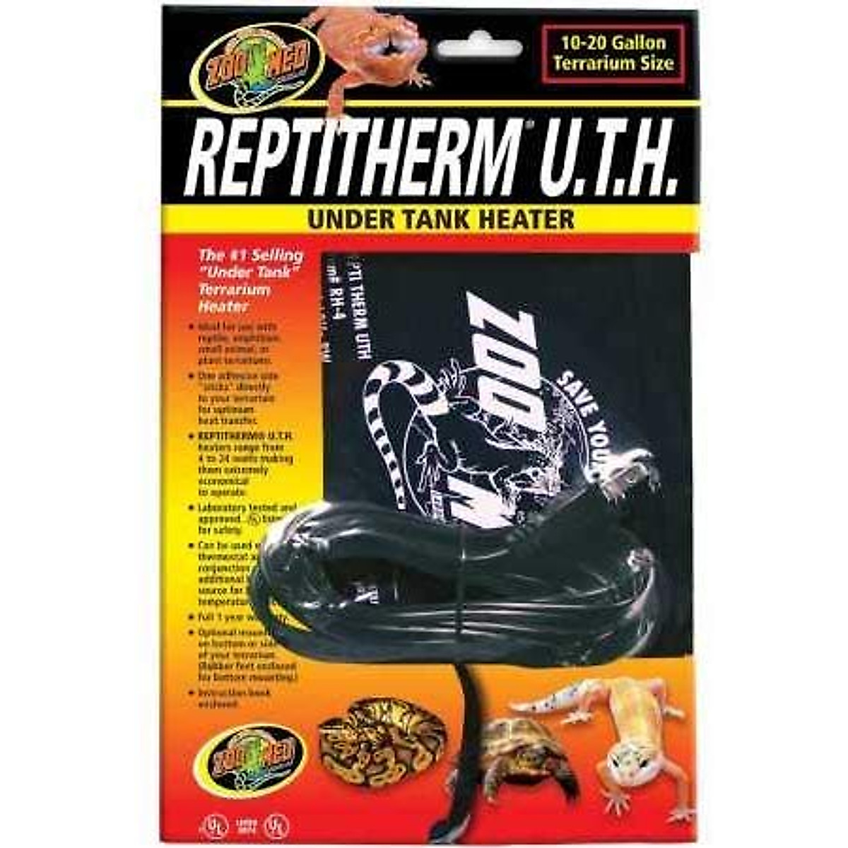 DBDPet ReptiTherm 10-20 Gallon Heat Mat - with Attached 5 Point Pro-Tip Guide - Reptile Heat Mat