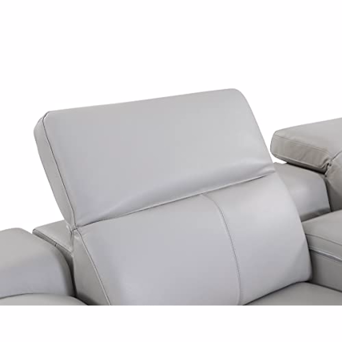 Blackjack Furniture Venice 6 Piece Sectional Sofa with 3-Power Recliners, Features Adjustable Headrest, Lumbar Support, USB and Wireless Charging Station, Extra Large Storage, 1 Console, Light Grey