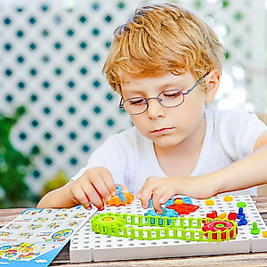 ChuburD 177pcs Kid's Building Toys,Interlocking Gear Set Building Blocks,for Kids Ages 3 and Up, Kids Play Toolbox,Drive Belt Gears,for Classroom Learning,Kids' Party,Toddlers Boys Girls Favor