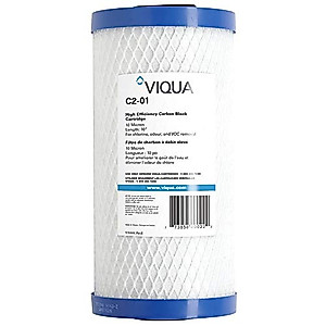 Authentic Viqua C2-01 Carbon Block 10 micron Water Filter to Reduce Chlorine, Taste and Odor 4.5" x 10" for the Viqua AWP40B-V, AWP40C-V, AWP50B-V, FB1-1.5PF, FB1-1PR-DO, and FB1-1PR-PS Systems