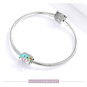 XNTBX Bracelet Charm Bead Ice Cream Truck DIY Charm 925 Sterling Silver Fits Pandora Bracelet Necklace, European Charms Bracelet