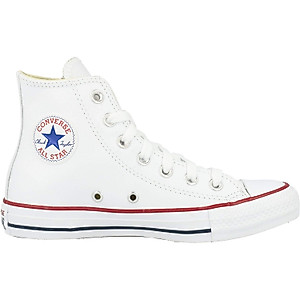 Converse Chuck Taylor All Star Leather High Top Sneaker, white, 9.5 Women/7.5 Men