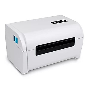 with U Disk (Driver.Software, Video are in U Disk) Label Maker Printer Thermal Barcode Shipping Printer Bluetooth and USB 110mm 4X6 Shipping Sticker Label Printer 4 inch (USB+Bluetooth Port)