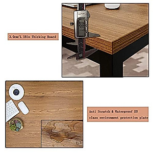 BIBOC Computer Desk/Dining Table,36×72 inch Office Desk Sturdy Writing Workstation Large Office Desk Writing Modern Simple Study Table for Home Office Desk Workstation Wide Metal Sturdy Frame