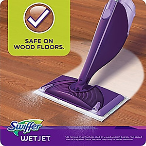 Swiffer WetJet Hardwood Floor Cleaner, Spray Mop Pad Refill, Multi Surface, 12 Count (Packaging May Vary), Pack of 8