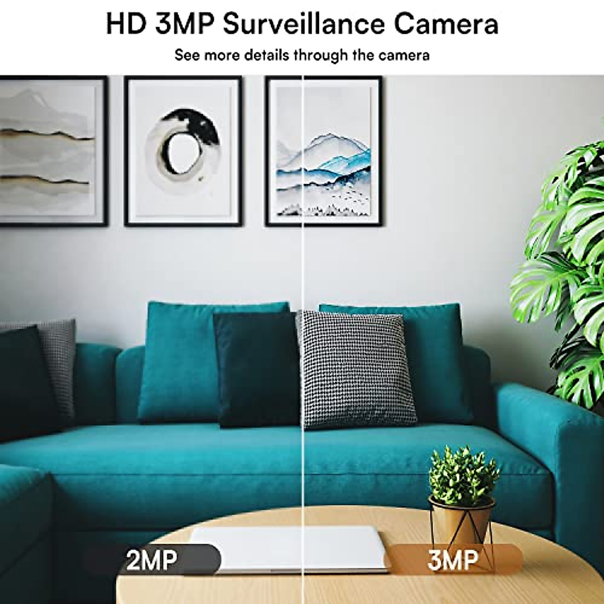 XVIM 3MP Light Bulb Security Camera, WiFi Home Light Bulb Camera, 360° Degree Pan/Tilt View Night Vision, Indoor/Outdoor, Motion Detection