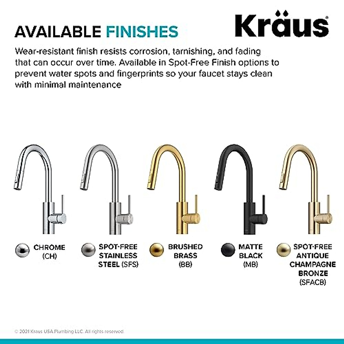Kraus KPF-2620CH Oletto Single Lever Pull Down Kitchen Faucet, 16 Inch, Chrome (Pack of 4)