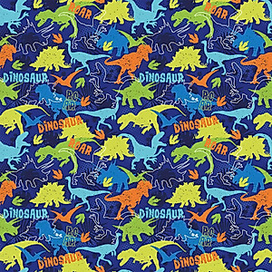 We Moment Dinosaur Wrapping Paper Rolls 3 Rolls 17 inch X 120 inch Happy Birthday Wrapping Paper Girl Kids Boy Dinosaur Wrap Paper For Dinosaur Party Birthday Wrapping Paper