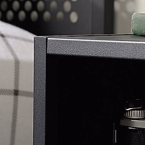 Sauder Boulevard Café Night Stand, L: 14.49" x W: 14.96" x H: 24.02", Black Finish