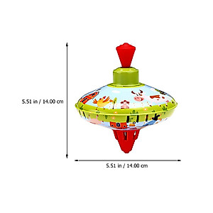 1pcs Toddler Traditional Spin Tops Traditional Iron Spinning Tops Toys for Girl Boy Educational Kindergarten Toys Party Favors